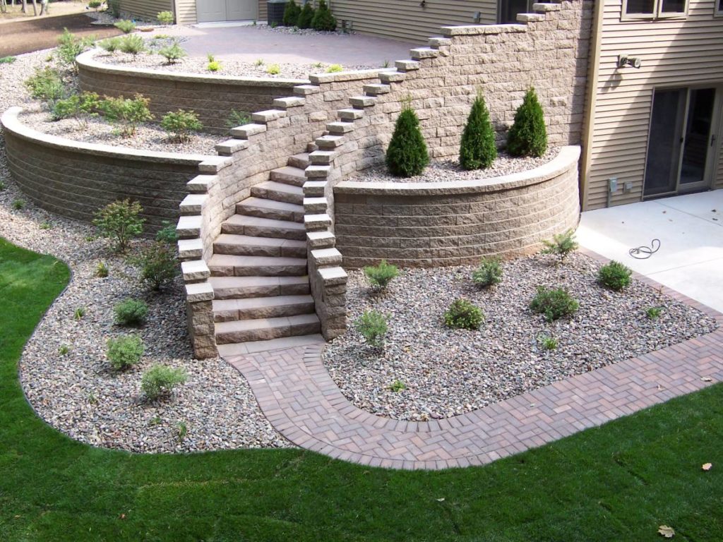 Retaining Walls & Stairways - Donnie Mac's Landscaping, Inc.
